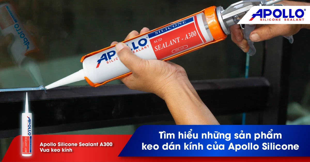 TÌM HIỂU NHỮNG SẢN PHẨM KEO DÁN KÍNH CỦA APOLLO SILICONE