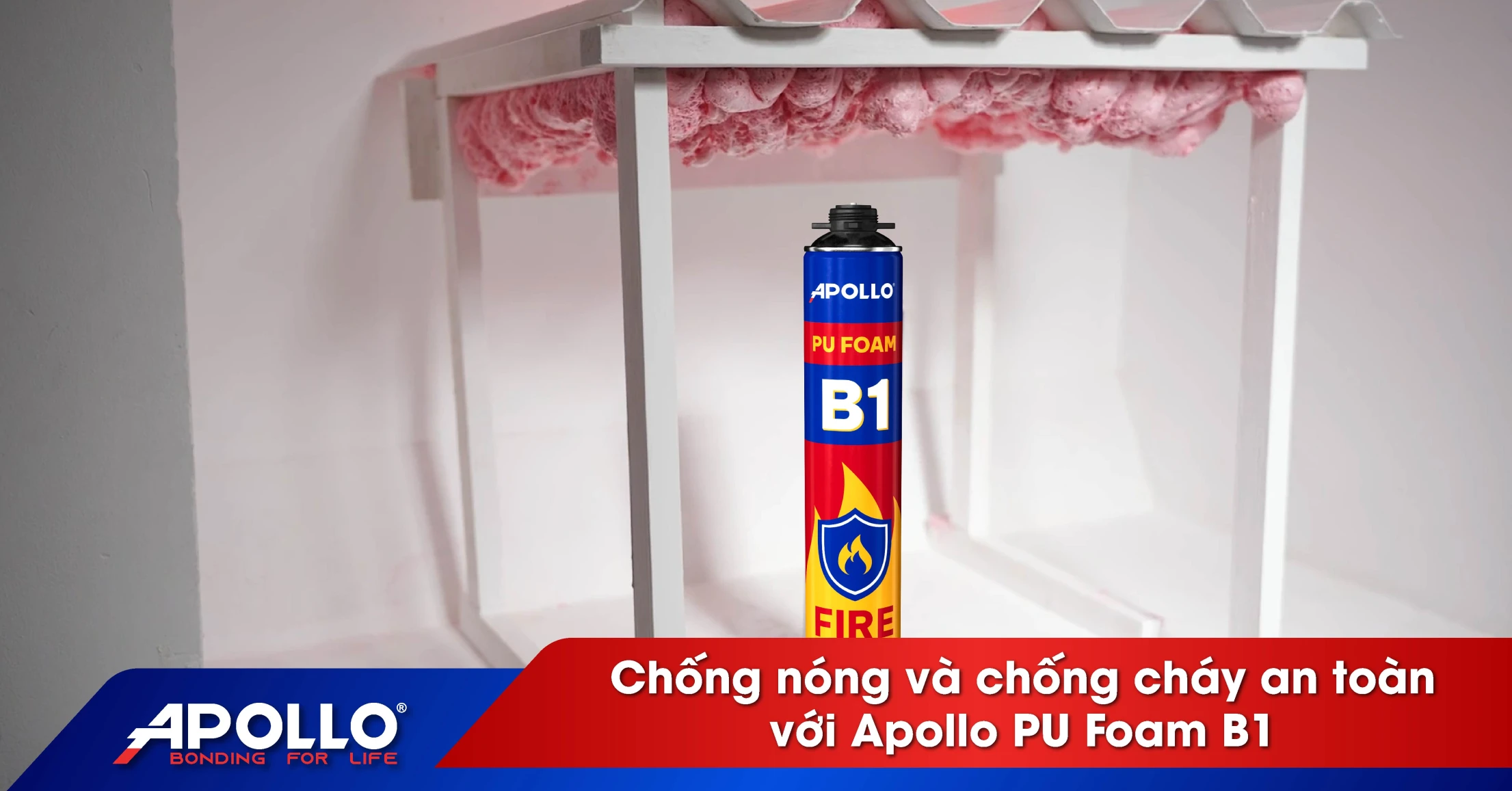 CÁCH CHỐNG NÓNG VÀ CHỐNG CHÁY MÁI TÔN VỚI APOLLO PU FOAM B1
