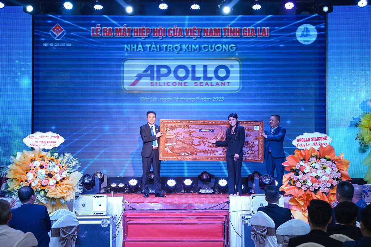 APOLLO SILICONE TÀI TRỢ KIM CƯƠNG TRIỂN LÃM VÀ RA MẮT HỘI NGÀNH CỬA GIA LAI